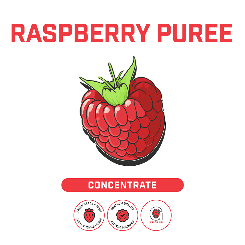 Raspberry Puree Concentrate Pure, Natural Flavor for Your Creations